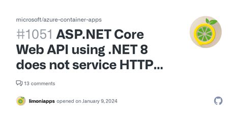 Asp Net Core Web Api Using Net Does Not Service Https Requests On Aca Issue