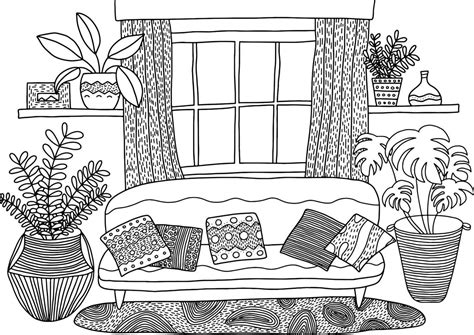 Cute Coloring Pages Room