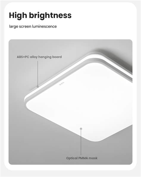 Tcl Led Ceiling Light With 3000k 4000k 6000k Dimmer Square 36w Tcl