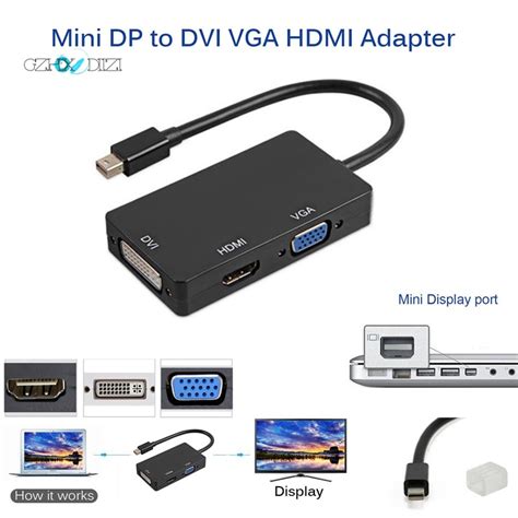 Mua Bộ chuyển đổi cổng mini Thunderbolt sang HDMI VGA DVI cho laptop táo Pro giá rẻ nhất TecKi Vn