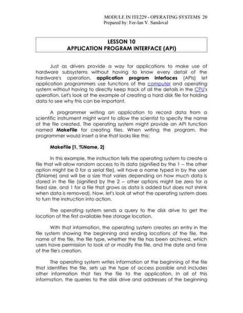 Lesson 10 Application Program Interface Doc Data Storage And Warehousing Computing