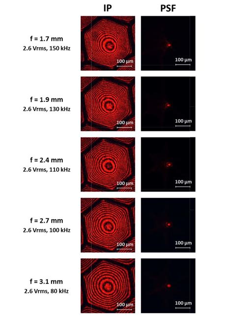 Interference Patterns Ips And Point Spread Functions Psfs Of The Download Scientific