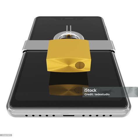 잠금 장치 빈 화면과 자물쇠로 자물쇠가있는 검은 색 스마트 폰 3d 일러스트 0명에 대한 스톡 사진 및 기타 이미지 0명 공란 금속 Istock