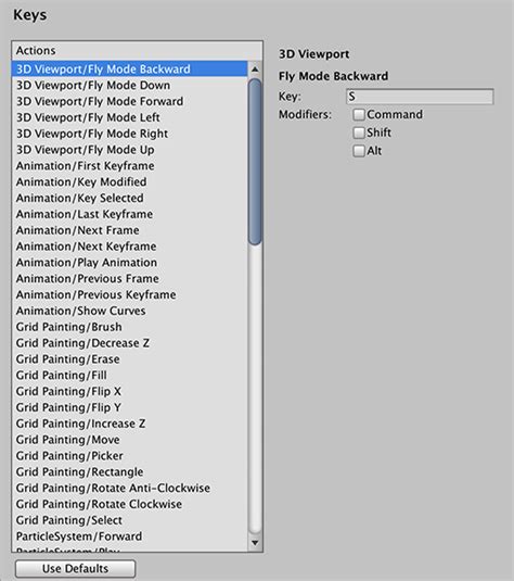 preferences unity manual