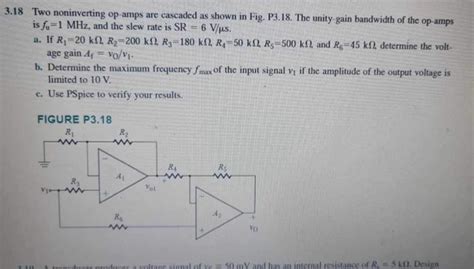 [solved] 8 two noninverting op amps are cascaded as shown