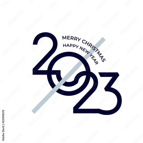 2023 Number On White Background 2023 Logo Black Text Design Design