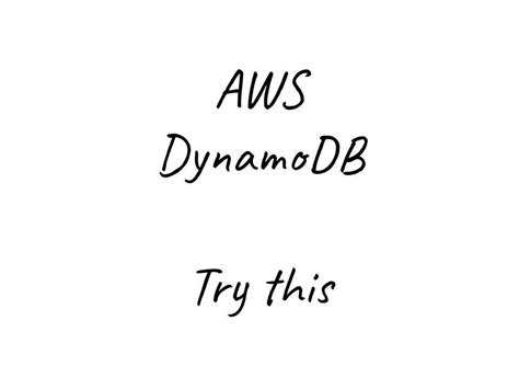 Dynamodbnosql — One Practice That Can Save You In The Future By