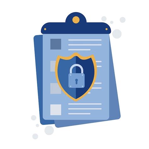 Premium Vector Shield With Padlock On The Paper With Personal Data