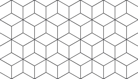 Cube Hexagon Pattern Background Seamless Geometric Pattern Vector Tile Line Wallpaper Cubic