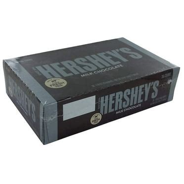 Hersheys Milk Chocolate Candy Bars 1 55 Oz 36 Count Made With Fresh