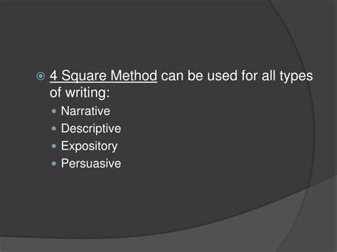PPT Four Square Writing Method PowerPoint Presentation Free Download