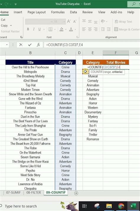 Excel Interview Question Tips 09 How To Use Countif Function In Excel