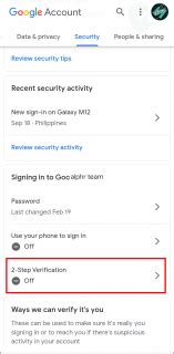 How To Turn On Or Off FA On An Android