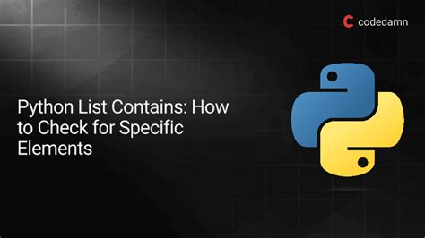 Python List Contains How To Check For Specific Elements
