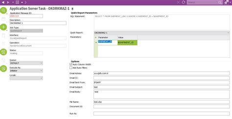 How To Use Application Server Task For Quick Report With Dynamic Parameters IFS Community