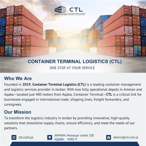 Ctl Logistics Supplychain Containermanagement Jordanbusiness Aqaba Amman