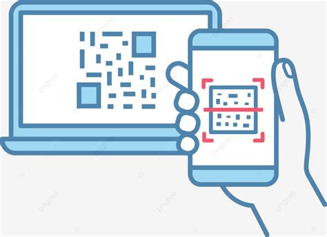 qr code scanning smartphone app color icon blue qr vector vector blue