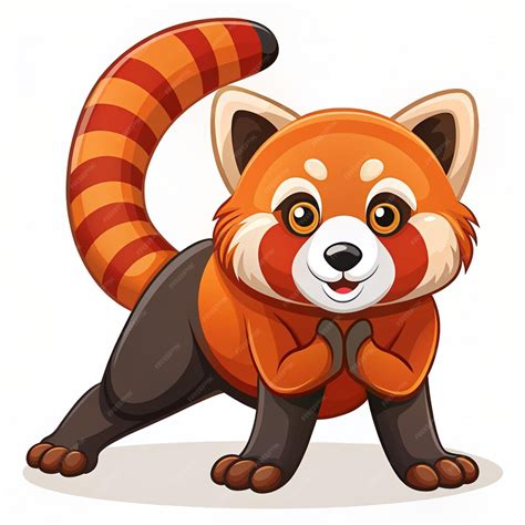 Witness The Adorable Sight Of A Red Panda Stretching In This Cartoon