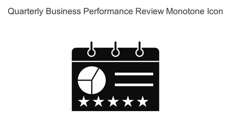 Quarterly Business Performance Review Monotone Icon In Powerpoint Pptx Png And Editable Eps