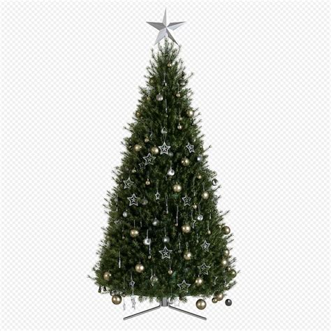 Premium Psd Christmas Tree In 3d Rendering Isolated