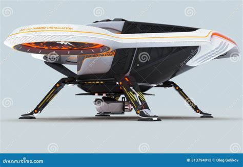 A Large Drone Transports A Sea Container Shipping Container The Near Future 3d Illustration