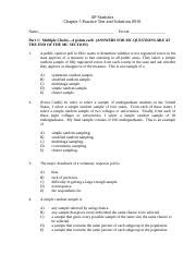Practice Chapter 5 Test Practice Test 5 AP Statistics Name