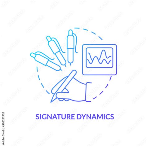 Signature Dynamics Blue Gradient Concept Icon Measuring Behavior Abstract Idea Thin Line