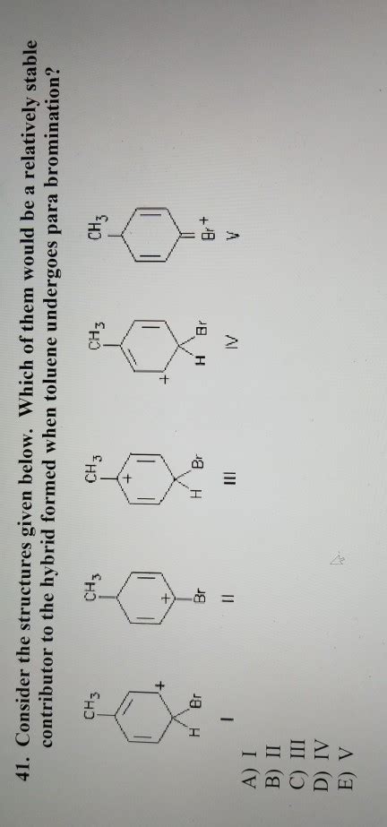 Solved 41 Consider The Structures Given Below Which Of