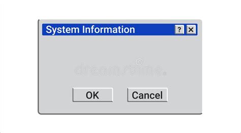 System Information Message In Retro Style Stock Illustration Illustration Of Software Blue