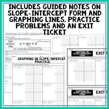 Graphing In Slope Intercept Form EDITABLE Guided Notes By Fun With Algebra
