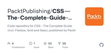 Github Packtpublishingcss The Complete Guide Incl Flexbox Grid And Sass Code Repository