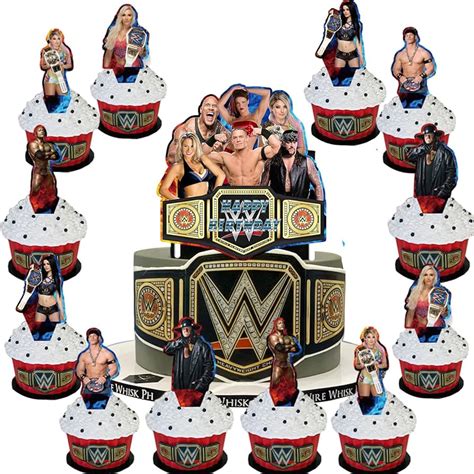 Wwe Wrestling Cake Toppers Wwe Wrestler Rumblers Birthday Cake Topper