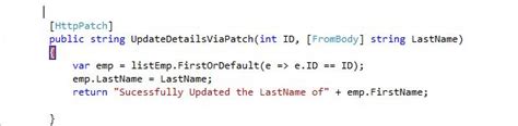 Webapi Webapi Patch Update Using Frombody Parameter In Webapi Using