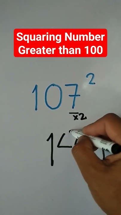 Squaring Number Greater Than 100 Maths Mathtricks Easymathtricks Squaretrick Mathshack