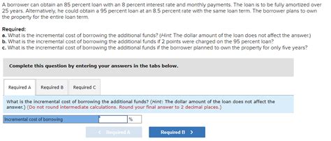 Solved A Borrower Can Obtain An 85 Percent Loan With An 8