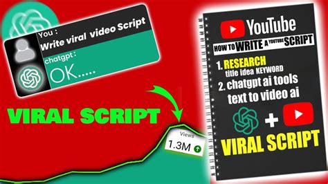 how to write script for youtube videos using chatgpt youtube