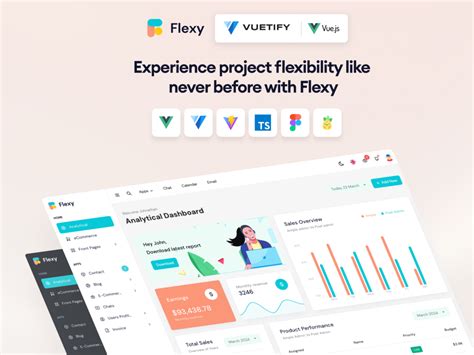 flexy vuejs vuetify admin dashboard template