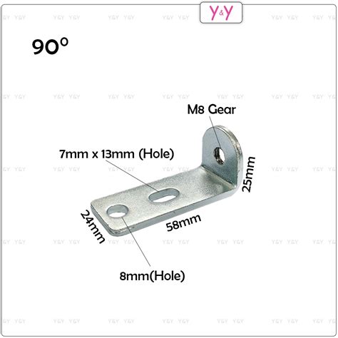 Yandy Eco Furniture 70° 80° 90° Degree L Bracket 70 Degree 90 Degree