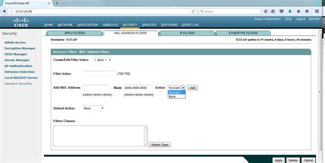 my ccna wireless journal mac address filtering on cisco autonomous ap