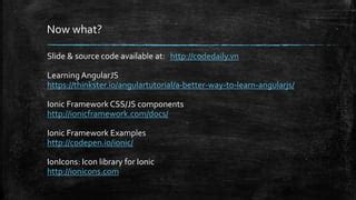 Building Mobile App With Ionic Framework PPT