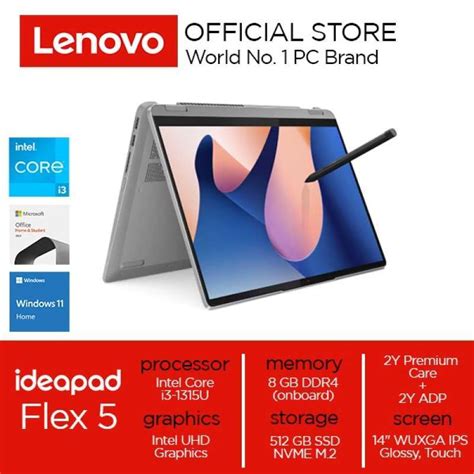 Jual Lenovo IdeaPad Flex 5 14IRU8 6XID Intel Core I3 1315U 8GB 512GB SSD Intel UHD Graphics
