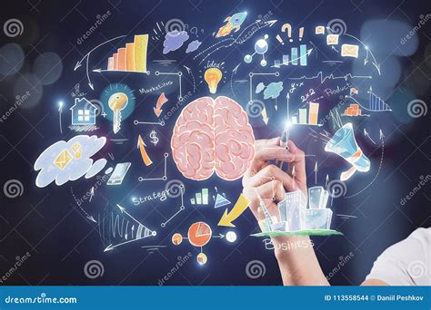 Brainstorming And Solution Concept Stock Illustration Illustration Of Doodle Media