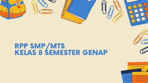 Rpp Smp Mts Kelas 8 Semester Genap Semua Mapel Moda Daring Luring Dan Kombinasi