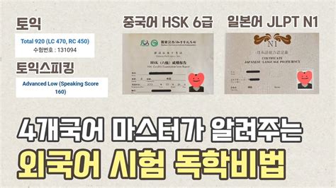 4개국어 마스터가 알려주는 외국어 독학 노하우 영어 일본어 중국어 공부법 Youtube