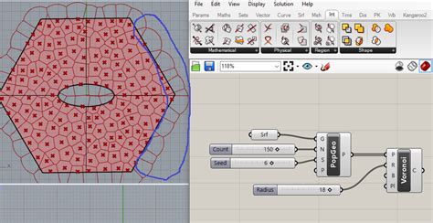 Voronoi Pattern On Non Square Surface Grasshopper Mcneel Forum