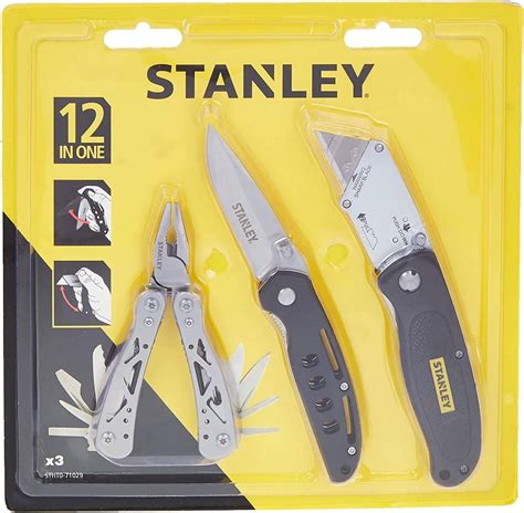 Stanley 3 Piece Multi Tool Set With Pocket Knife Black Stht071029 Buy