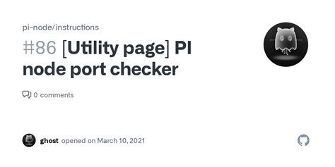 Utility Page Pi Node Port Checker · Issue 86 · Pi Nodeinstructions