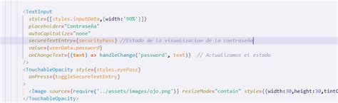 Función para mostrar la contraseña en react native ESP ENG Hive