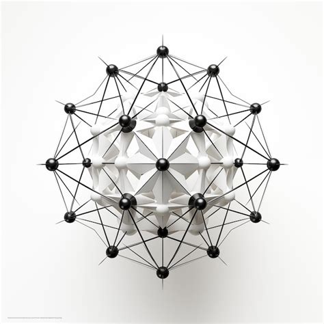 Premium Ai Image Abstract Polygonal Sphere With Connected Lines And Dots