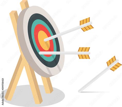 Many Arrows Missed Hitting Target Mark Shot Miss Multiple Failed Inaccurate Attempts To Hit